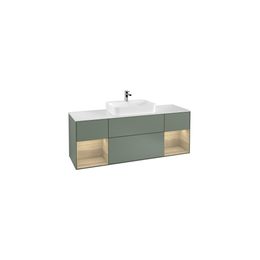 Villeroy & Boch V&B Waschtischunterschrank Wandbeleuchtung Finion 160cm, Pl wh. m, Reg Oa ven, Oli. m Lac ; Villeroy & Boch (G451PCGM)