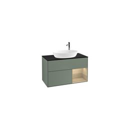 Villeroy & Boch V&B Waschtischunterschrank Wandbeleuchtung Finion 100, Pl bla m, Reg Oa ven, Oli. m Lac ; Villeroy & Boch (G902PCGM)