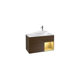 Villeroy & Boch V&B Waschtischunterschrank Wandbeleuchtung Finion 100, Pl wh. m, Reg gol m Lac, wal ven ; Villeroy & Boch (G901HFGN)