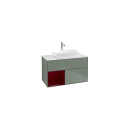 Villeroy & Boch V&B Waschtischunterschrank Wandbeleuchtung Finion 100, Pl wh. m, Reg Peo m Lac, Oli. m Lac ; Villeroy & Boch (G771HBGM)