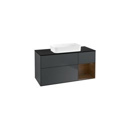 Villeroy & Boch V&B Waschtischunterschrank Wandbeleuchtung Finion 120x60 cm, Reg re wal ven, md bl. m Lac ; Villeroy & Boch (G712GNHG)