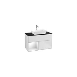 Villeroy & Boch V&B Waschtischunterschrank Wandbeleuchtung Finion 100, Pl b m, Reg glo wh. Lac, wh. m Lac ; Villeroy & Boch (G772GFMT)