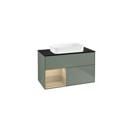 Villeroy & Boch V&B Waschtischunterschrank Wandbeleuchtung Finion 100x60,3 cm, Reg li Oa ven, Oli. m Lac ; Villeroy & Boch (G652PCGM)