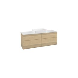 Villeroy & Boch V&B Waschtischunterschrank Wandbeleuchtung Finion 160x60,3x50,1cm, Gl. wh. m, Oak Veneer ; Villeroy & Boch (G73100PC)