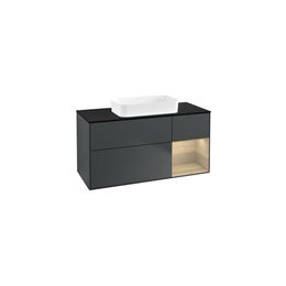 Villeroy & Boch V&B Waschtischunterschrank Wandbeleuchtung Finion 120x60 cm, Reg re Oa ven, md bl. m Lac ; Villeroy & Boch (G712PCHG)
