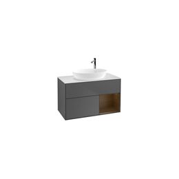 Villeroy & Boch V&B Waschtischunterschrank Wandbeleuchtung Finion 100, Pl wh. m, Reg wal ven, Anthrac. m ; Villeroy & Boch (G901GNGK)