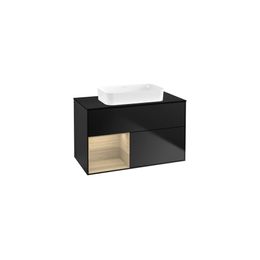 Villeroy & Boch V&B Waschtischunterschrank Wandbeleuchtung Finion 100x60,3 cm, Reg li Oa ven, bla m Lac ; Villeroy & Boch (G652PCPD)
