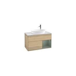 Villeroy & Boch V&B Waschtischunterschrank Wandbeleuchtung Finion 100, Pl wh. m, Reg Oli. m Lac, Oa ven ; Villeroy & Boch (G901GMPC)