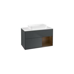 Villeroy & Boch V&B Waschtischunterschrank Wandbeleuchtung Finion 100x60,3 cm, Rg re wal ven, md bl. m Lac ; Villeroy & Boch (G661GNHG)