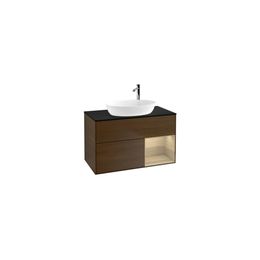 Villeroy & Boch V&B Waschtischunterschrank Wandbeleuchtung Finion 100, Abd.-Pl. bla m, Reg Oa ven, wal ven ; Villeroy & Boch (G902PCGN)