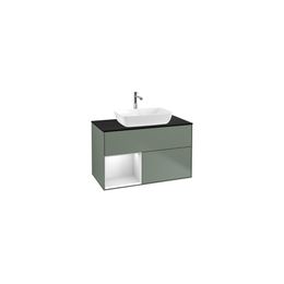 Villeroy & Boch V&B Waschtischunterschrank Wandbeleuchtung Finion 100, Pl bla m, Reg wh. m Lac, Oli. m Lac ; Villeroy & Boch (G772MTGM)