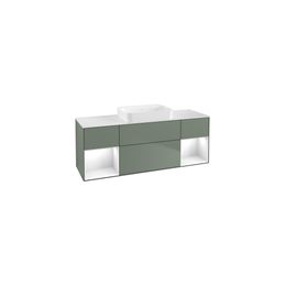 Villeroy & Boch V&B Waschtischunterschrank Wandbeleuchtung Finion 160x60,3x50,1cm, Rg g w Lac, Oli. m Lac ; Villeroy & Boch (G741GFGM)