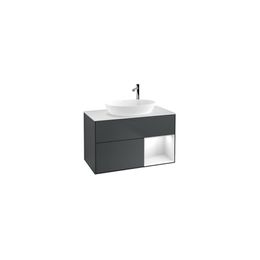Villeroy & Boch V&B Waschtischunterschrank Wandbeleuchtung Finion 100, Pl w m, Rg g wh. Lac, md bl. m Lac ; Villeroy & Boch (G901GFHG)