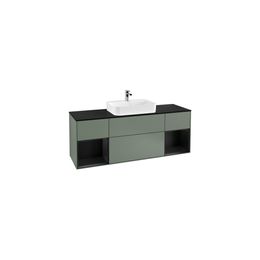Villeroy & Boch V&B Waschtischunterschrank Wandbeleuchtung Finion 160cm, Pl b m, Reg bla m Lac, Oli. m Lac ; Villeroy & Boch (G452PDGM)