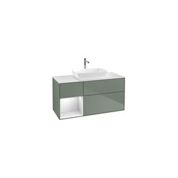 Villeroy & Boch V&B Waschtischunterschrank Wandbeleuchtung Finion 120cm, Pl w m, Reg wh. m Lac, Oli. m Lac ; Villeroy & Boch (G821MTGM)