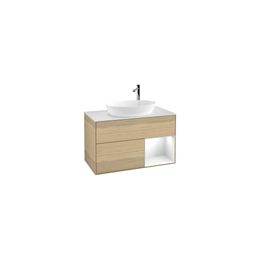 Villeroy & Boch V&B Waschtischunterschrank Wandbeleuchtung Finion 100, Pl wh. m, Reg glo wh. Lac, Oa ven ; Villeroy & Boch (G901GFPC)