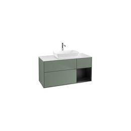 Villeroy & Boch V&B Waschtischunterschrank Wandbeleuchtung Finion 120cm, Pl w m, Reg bla m Lac, Oli. m Lac ; Villeroy & Boch (G831PDGM)