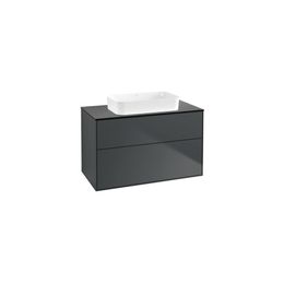 Villeroy & Boch V&B Waschtischunterschrank Wandbeleuchtung Finion 100x60,3x50,1mm, Gl. bla m, md bl. m Lac ; Villeroy & Boch (G64200HG)