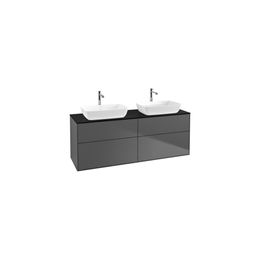 Villeroy & Boch V&B Waschtischunterschrank Wandbeleuchtung Finion 160x60cm, Abd.-Pl. bla m, Anthrac. matt ; Villeroy & Boch (G84200GK)