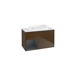 Villeroy & Boch V&B Waschtischunterschrank Wandbeleuchtung Finion 100x60,3 cm, Rg li md bl. m Lac, wal ven ; Villeroy & Boch (G651HGGN)