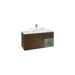 Villeroy & Boch V&B Waschtischunterschrank Wandbeleuchtung Finion 120cm, Pl wh. m, Reg re Oli. m, wal ven ; Villeroy & Boch (G421GMGN)