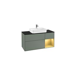Villeroy & Boch V&B Waschtischunterschrank Wandbeleuchtung Finion 120cm, Pl b m, Reg re gol m, Oli. m Lac ; Villeroy & Boch (G422HFGM)