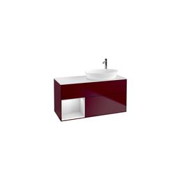 Villeroy & Boch V&B Waschtischunterschrank Wandbeleuchtung Finion 120cm, Pl wh. m, Reg wh. m Lac, Peo m ; Villeroy & Boch (G921MTHB)