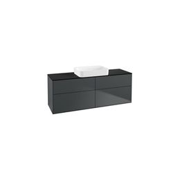 Villeroy & Boch V&B Waschtischunterschrank Wandbeleuchtung Finion 160x60,3x50,1cm, Gl. bla m, md bl. m Lac ; Villeroy & Boch (G73200HG)