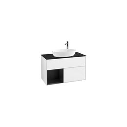 Villeroy & Boch V&B Waschtischunterschrank Wandbeleuchtung Finion 100, Pl b m, Reg bla m Lac, glo wh. Lac ; Villeroy & Boch (G892PDGF)
