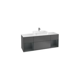 Villeroy & Boch V&B Waschtischunterschrank Wandbeleuchtung Finion 160cm, Pl w m, Reg md m Lac, Anthrac. m ; Villeroy & Boch (G451HGGK)