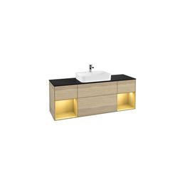 Villeroy & Boch V&B Waschtischunterschrank Wandbeleuchtung Finion 160cm, Pl bla m, Reg gol m Lac, Oa ven ; Villeroy & Boch (G452HFPC)