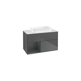 Villeroy & Boch V&B Waschtischunterschrank Wandbeleuchtung Finion 100x60,3 cm, Rg l md b m Lac, Anthrac. m ; Villeroy & Boch (G651HGGK)