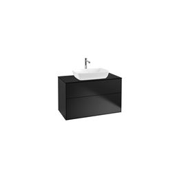Villeroy & Boch V&B Waschtischunterschrank Wandbeleuchtung Finion 100x60,3cm, Abd.-Pl. bla m, bla m Lac ; Villeroy & Boch (G76200PD)