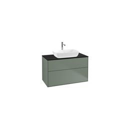 Villeroy & Boch V&B Waschtischunterschrank Wandbeleuchtung Finion 100x60,3cm, Abd.-Pl. bla m, Oli. m Lac ; Villeroy & Boch (G76200GM)