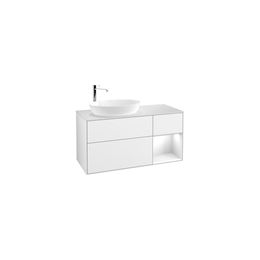 Villeroy & Boch V&B Waschtischunterschrank Wandbeleuchtung Finion 120cm, Pl w m, Rg g wh. Lac, glo wh. Lac ; Villeroy & Boch (G931GFGF)