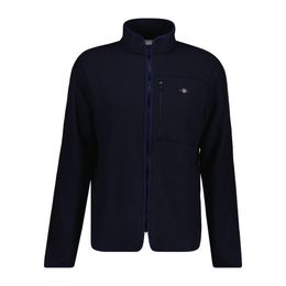 Gant Fleece Jacket male Blue size 4XL