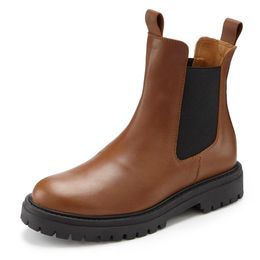ELBSAND Chelsea Boots Damen Gr&ouml;&szlig;e 37 cognac Winterschuhe