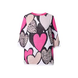 MIAMODA Pullover Damen Gr&ouml;&szlig;e M/L pink / altrosa / schwarz / wei&szlig;