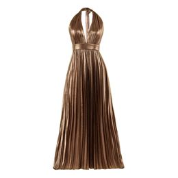 Goddiva Maxikleid Damen Gr&ouml;&szlig;e 38 bronze Winterkleid