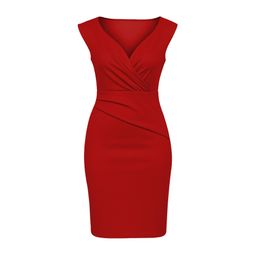 Goddiva Midikleid Damen Gr&ouml;&szlig;e 42 rot Winterkleid