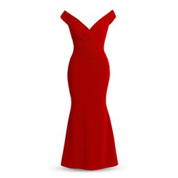 Goddiva Maxikleid Damen Gr&ouml;&szlig;e 44 rot Winterkleid