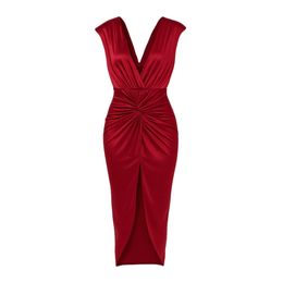 Goddiva Midikleid Damen Gr&ouml;&szlig;e 38 rot Winterkleid