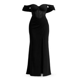 Goddiva Maxikleid Damen Gr&ouml;&szlig;e 36 schwarz Winterkleid