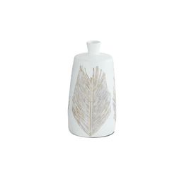 HOME STORY Vase wei&szlig; Polyresin (Kunstharz) Ma&szlig;e (cm): H: 29 &Oslash;: 16.0 &raquo; M&ouml;bel Kraft