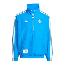 adidas Performance Sportjacke 'Real Madrid Terrace Icons Half-Zip' Herren Gr&ouml;&szlig;e M azur / gelb / wei&szlig;