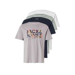 Jack & Jones Jack & Jones T-Shirt 'JJGEPLAS' Herren Gr&ouml;&szlig;e XL navy / hellgrau / gr&uuml;n / wei&szlig;