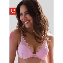 s.Oliver Push-up-BH 'Charlotte' lightpink Gr. 75C. Mit Mesheinsatz. Mit Herausnehmbaren Kissen und mit B&uuml;gel