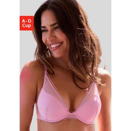 s.Oliver Push-up-BH 'Charlotte' lightpink Gr. 70C. Mit Mesheinsatz. Mit Herausnehmbaren Kissen und mit B&uuml;gel