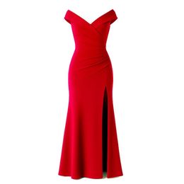 Goddiva Maxikleid Damen Gr&ouml;&szlig;e 42 rot Winterkleid