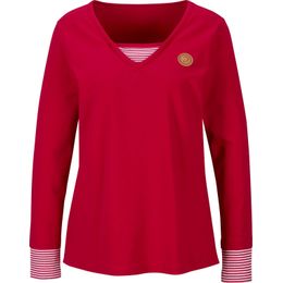 CREATION L PREMIUM Damen Langarmshirt im Lagen-Look marine Gr&ouml;&szlig;e 38